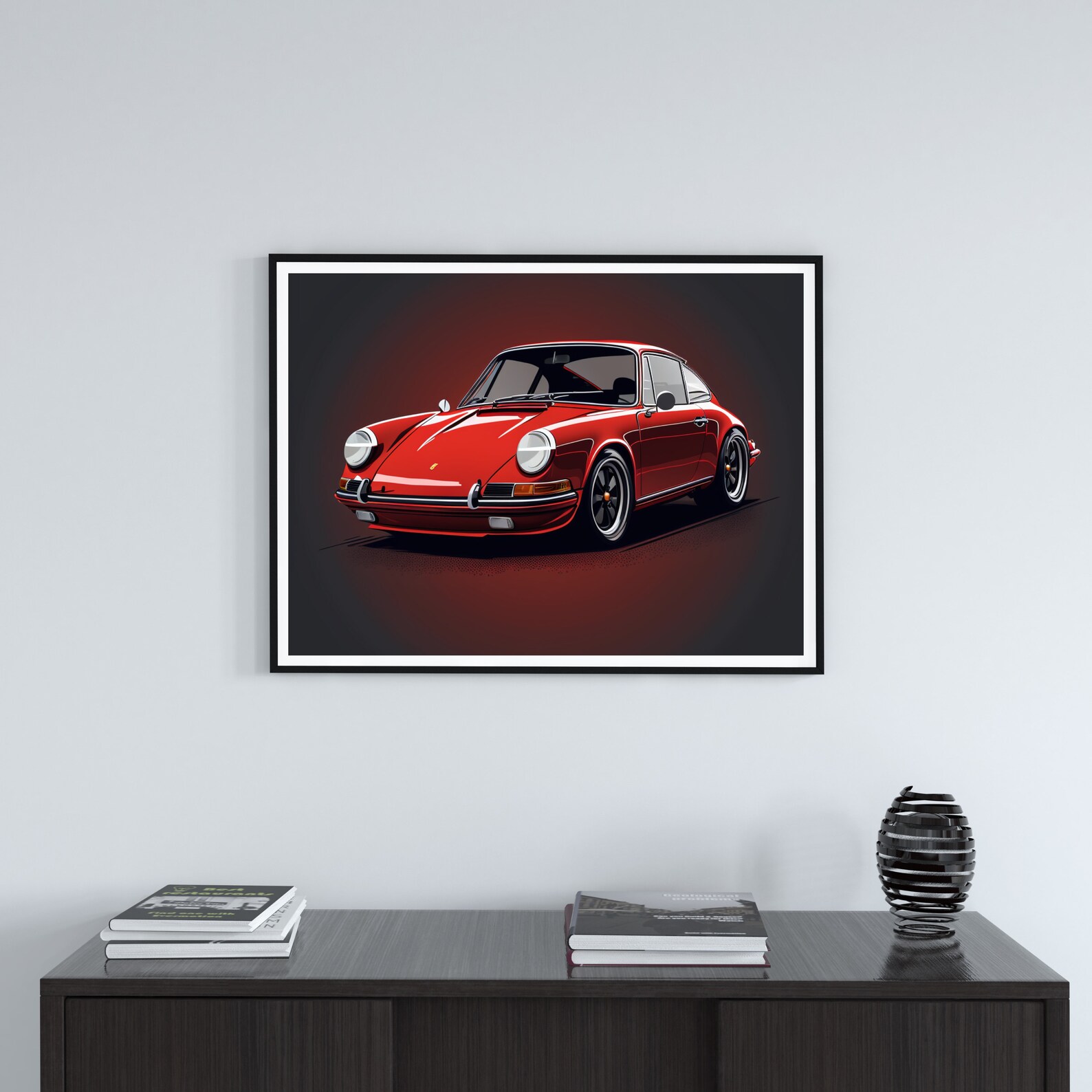 Porsche 911 Poster, Illustration Poster, Car Print, Wall Print, Museum ...