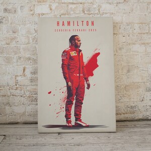 F1 Lewis Hamilton Poster Formula 1 Scuderia Ferrari 2025 Mock up ...