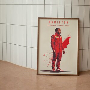 F1 Lewis Hamilton Poster Formula 1 Scuderia Ferrari 2025 Mock up ...