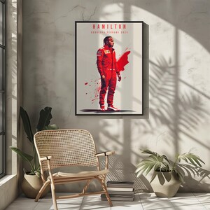 F1 Lewis Hamilton Poster Formula 1 Scuderia Ferrari 2025 Mock up ...
