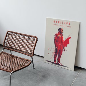 F1 Lewis Hamilton Poster Formula 1 Scuderia Ferrari 2025 Mock up ...