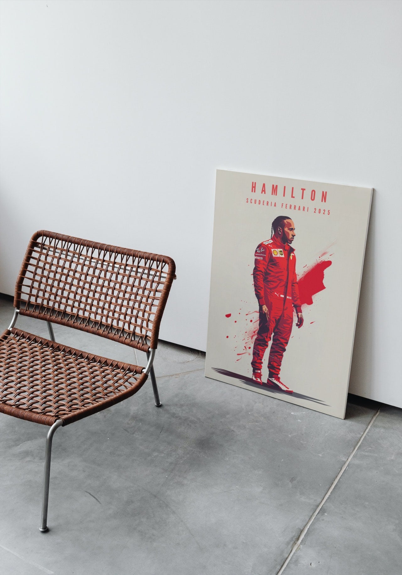 F1 Lewis Hamilton Poster Formula 1 Scuderia Ferrari 2025 Mock up ...