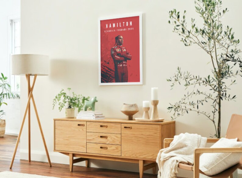 Lewis Hamilton F1 Poster: Scuderia Ferrari 2025 Vertical Wall Art - Etsy