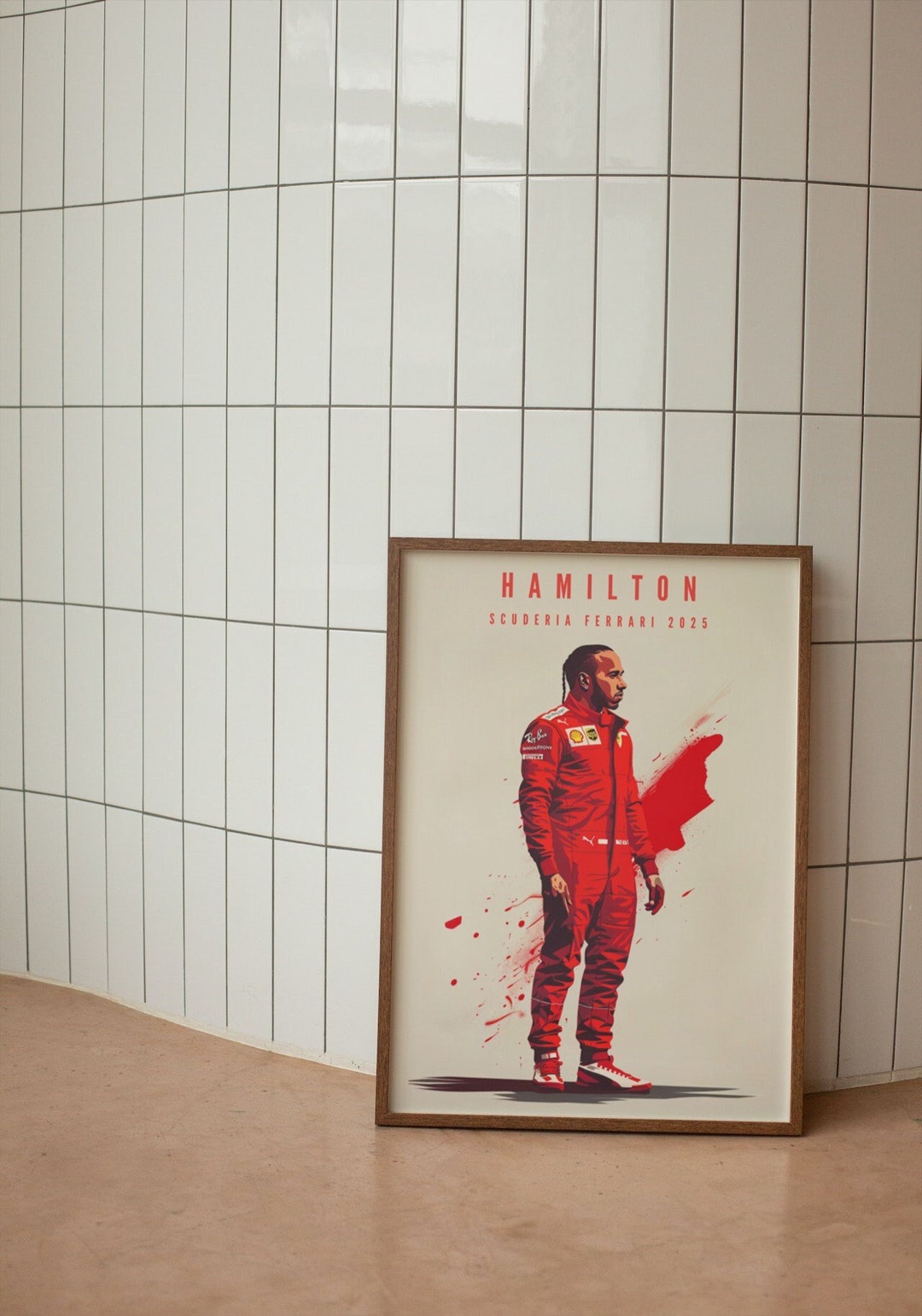 F1 Lewis Hamilton Poster Formula 1 Scuderia Ferrari 2025 Mock up ...