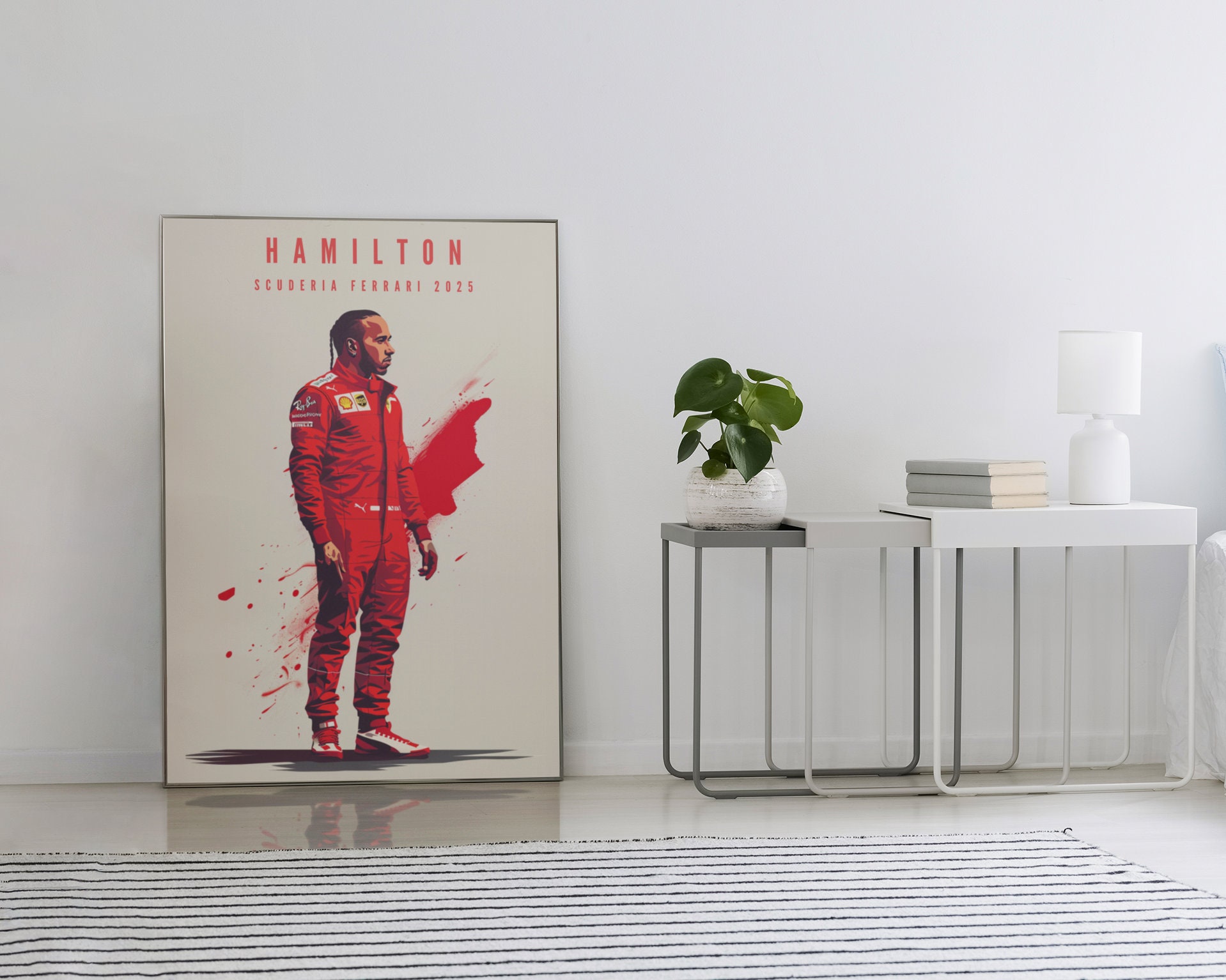 F1 Lewis Hamilton Poster Formula 1 Scuderia Ferrari 2025 Mock up ...