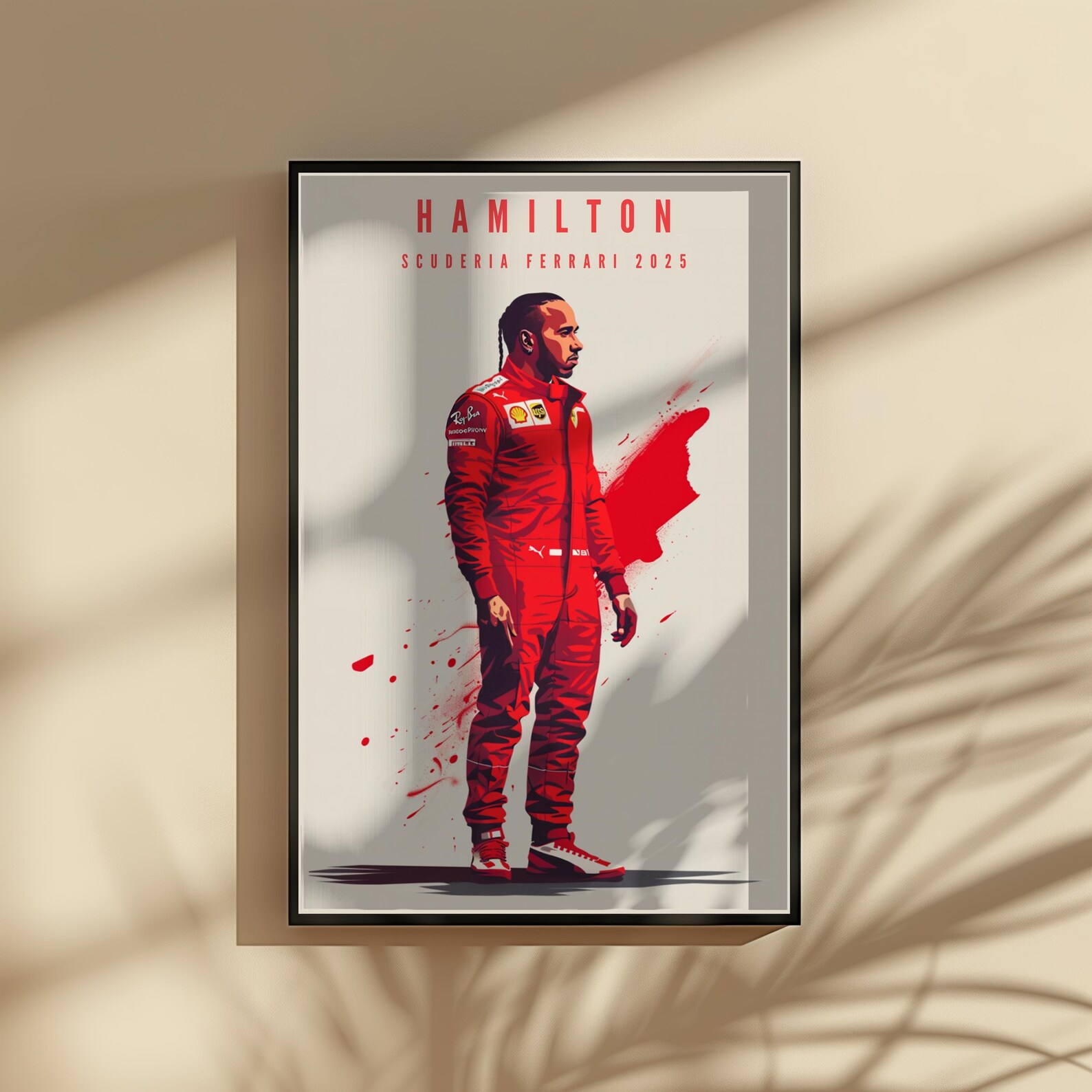 F1 Lewis Hamilton Poster Formula 1 Scuderia Ferrari 2025 Mock up ...