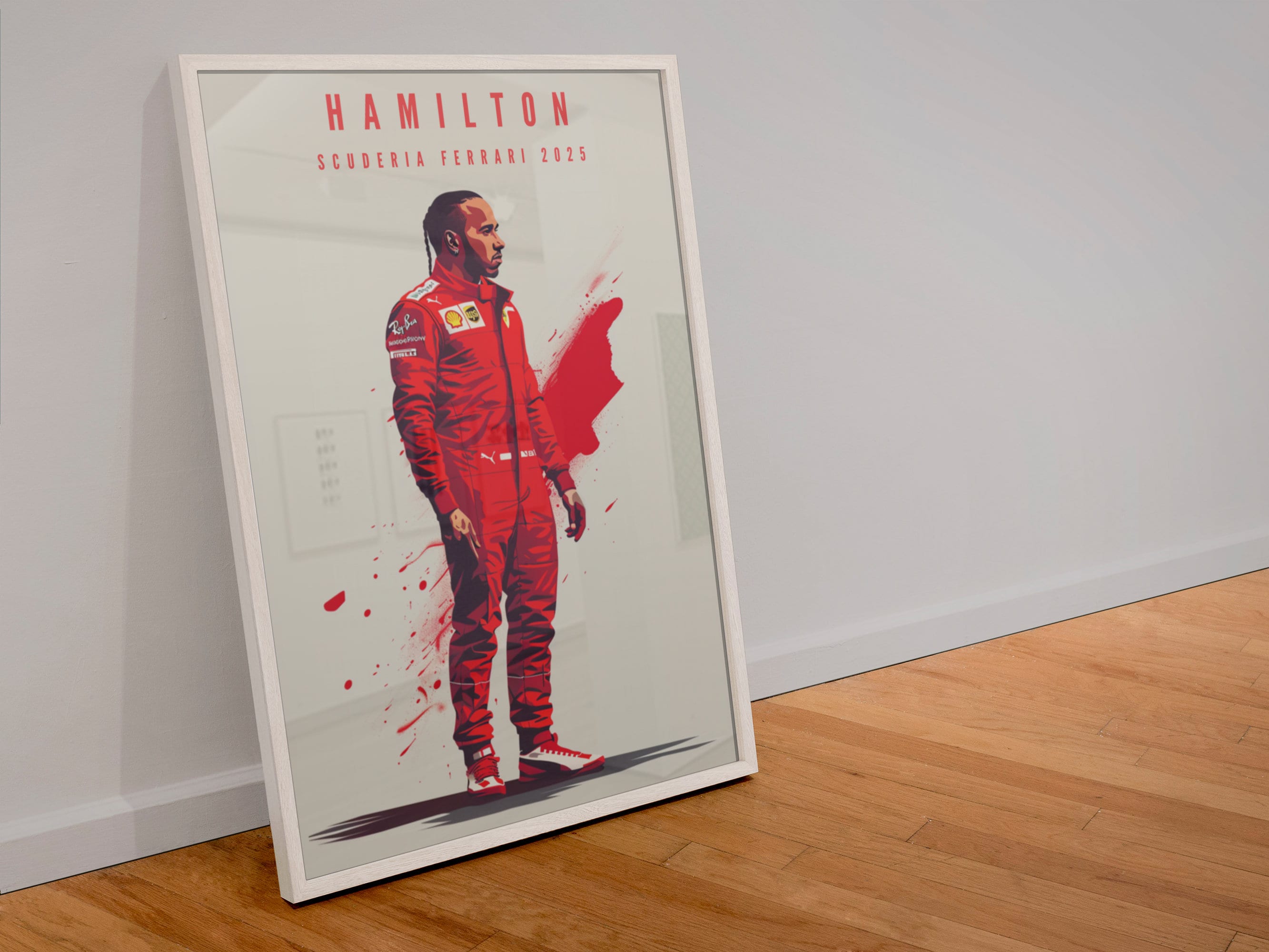 F1 Lewis Hamilton Poster Formula 1 Scuderia Ferrari 2025 Mock up ...