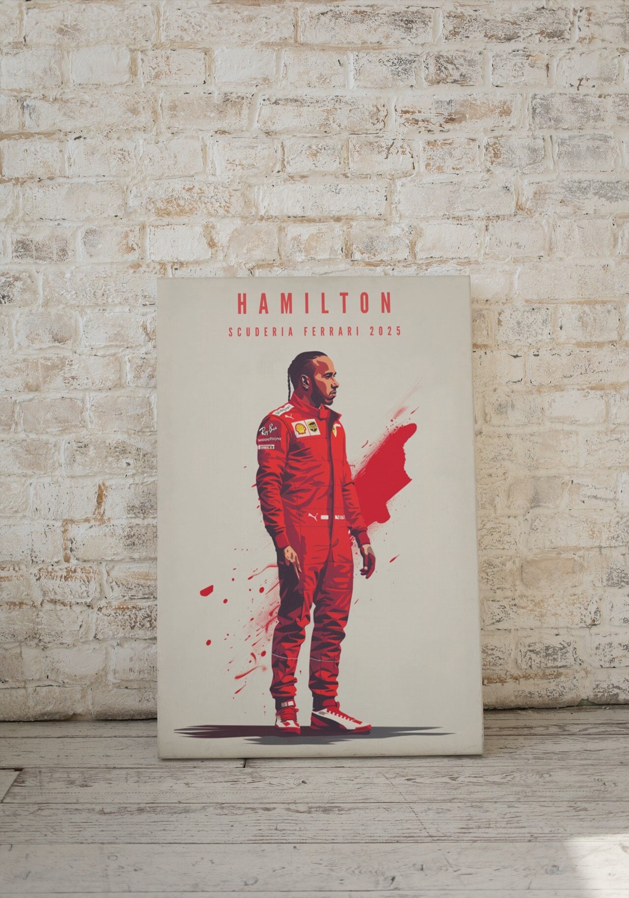 F1 Lewis Hamilton Poster Formula 1 Scuderia Ferrari 2025 Mock up ...