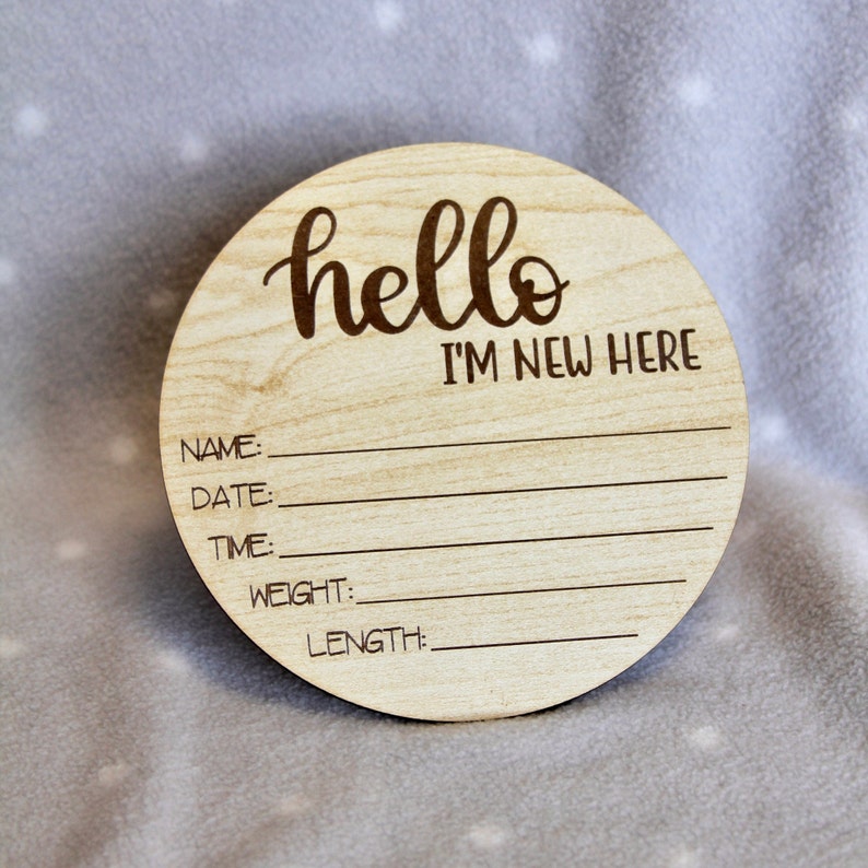 Wooden Birth Details Sign Birth Stat Sign Newborn Photography Prop New ...