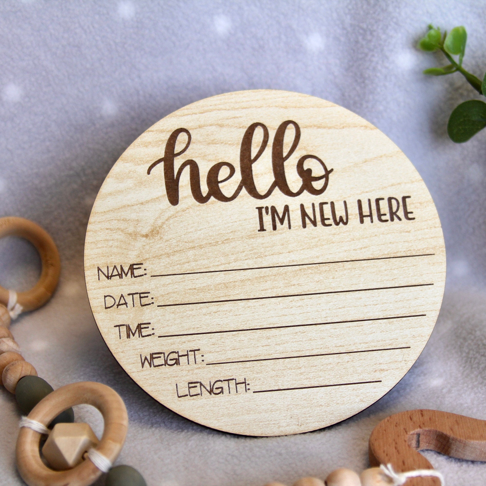 Wooden Birth Details Sign Birth Stat Sign Newborn Photography Prop New ...