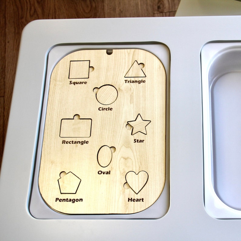Shape Board Flisat Insert Wooden Insert Ikea Sensory Bin Insert Sensory ...