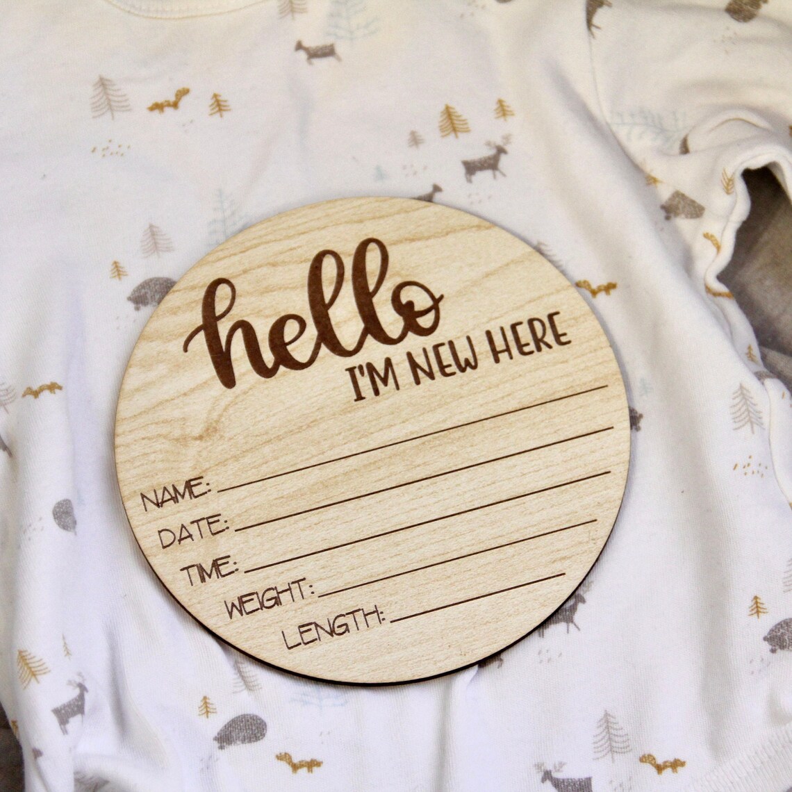 Wooden Birth Details Sign Birth Stat Sign Newborn Photography Prop New ...