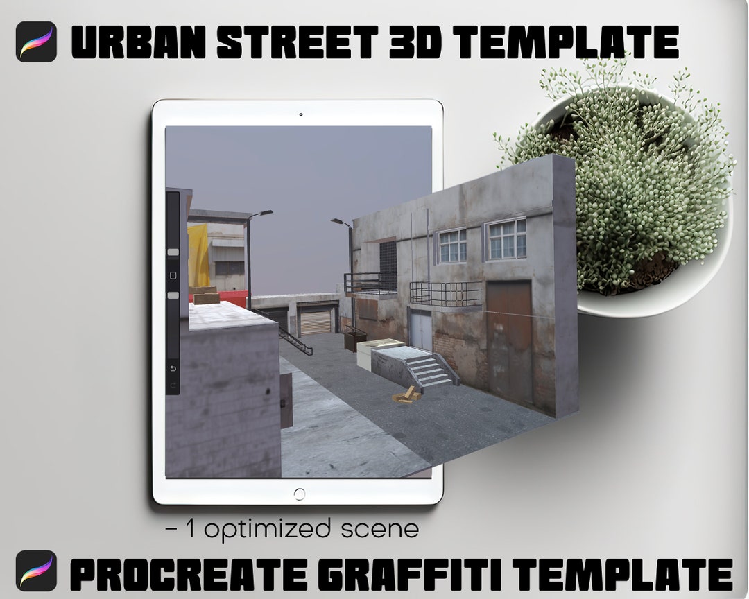 3D Graffiti Template Urban Street Model / Procreate Hobby Set/ - Etsy