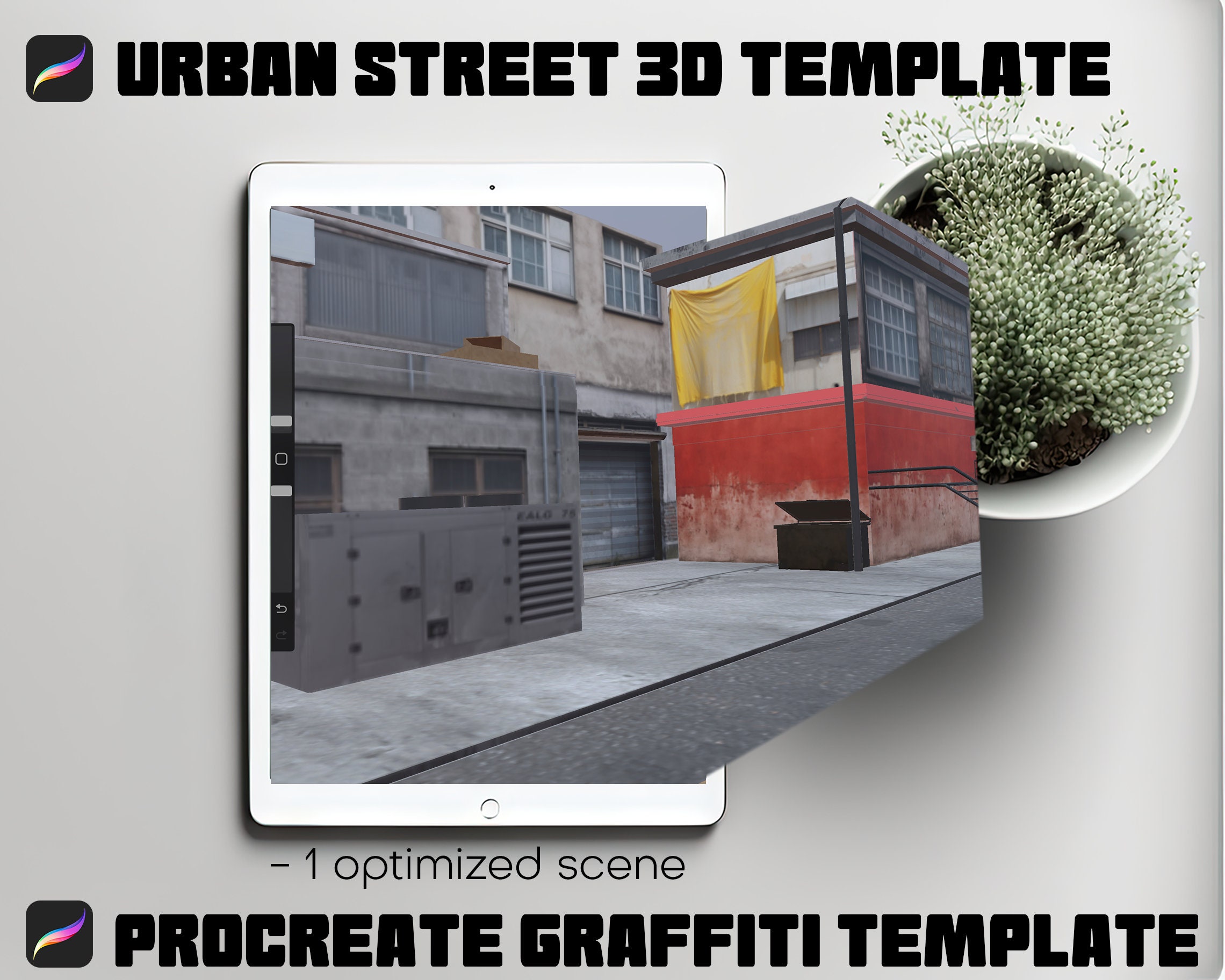3D Graffiti Template Urban Street Model / Procreate Hobby Set/ - Etsy
