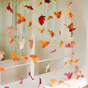 Hanging Autumn Leaves, Custom Hanging Flowers Kit, DIY Ceiling Flower ...