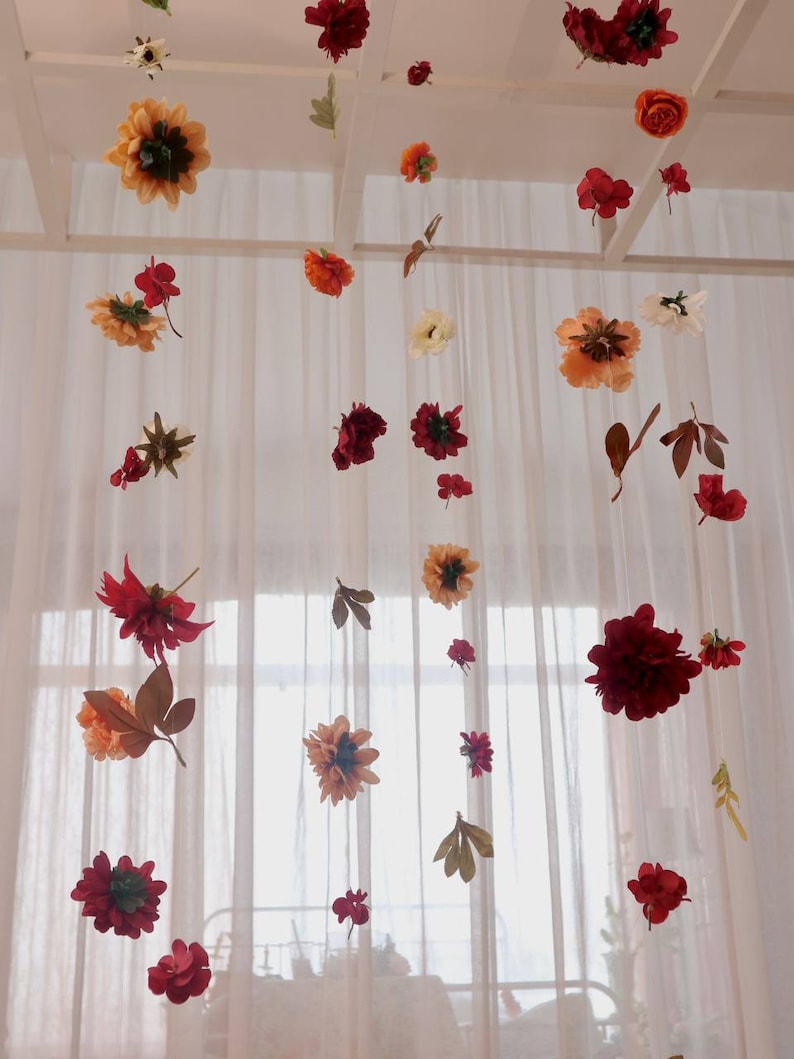 Hanging Flower Garlands, Custom Hanging Flowers Kit, DIY Ceiling Flower ...