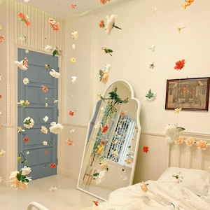 Floating Flower Wall Hanging Backdrop, Hanging Flower Garland, Custom ...