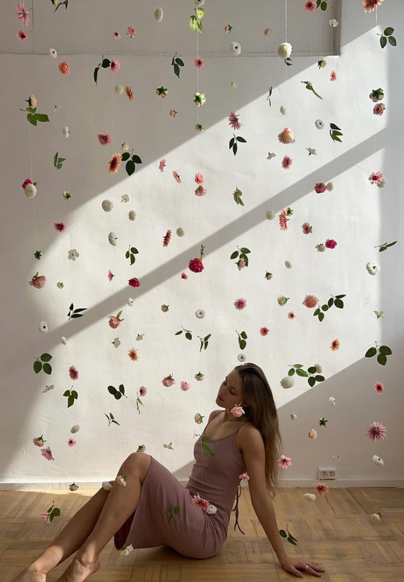 Hanging Flower Garland, Custom Hanging Flowers Kit, DIY Ceiling Flower ...