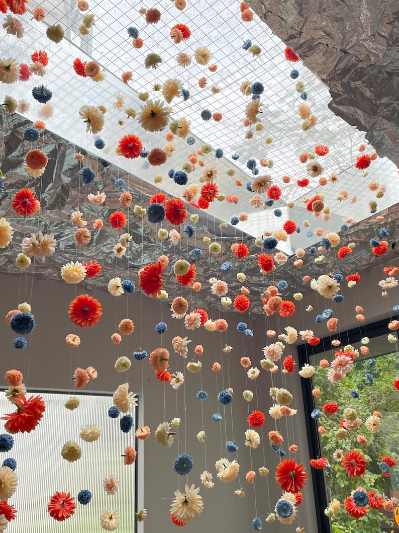 Hanging Flower Garland, Custom Hanging Flowers Kit, DIY Ceiling Flower ...