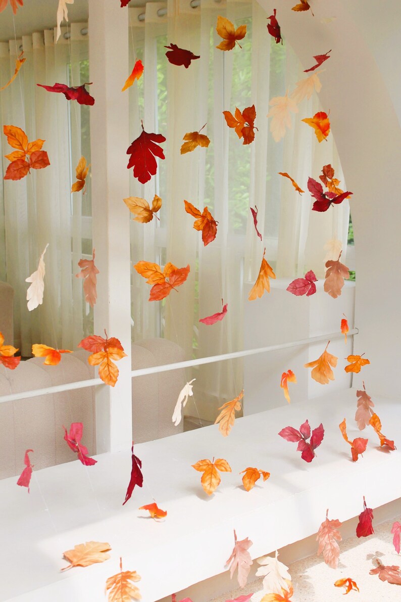 Hanging Autumn Leaves, Custom Hanging Flowers Kit, DIY Ceiling Flower ...