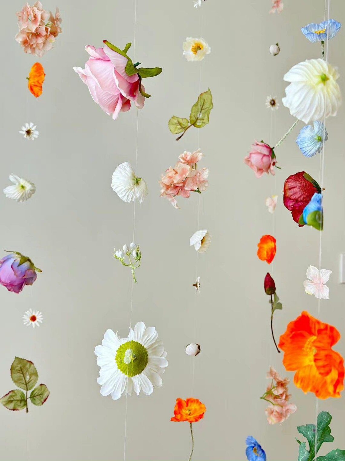 Hanging Flower Garland, Custom Hanging Flowers Kit, DIY Ceiling Flower ...