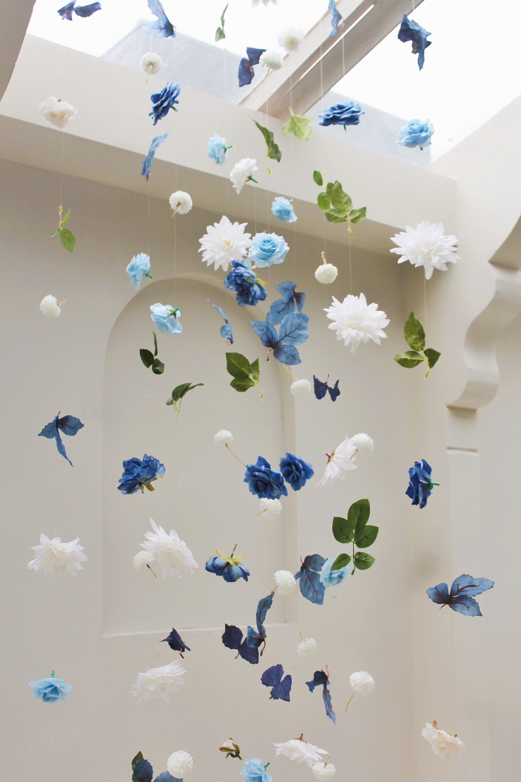 Hanging Flower Garland, Custom Hanging Flowers Kit, DIY Ceiling Flower ...