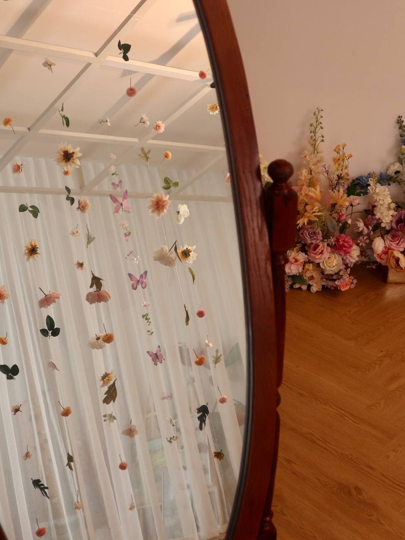 Hanging Flower Garlands With 3D Butterflies, Custom Hanging Flowers Kit ...