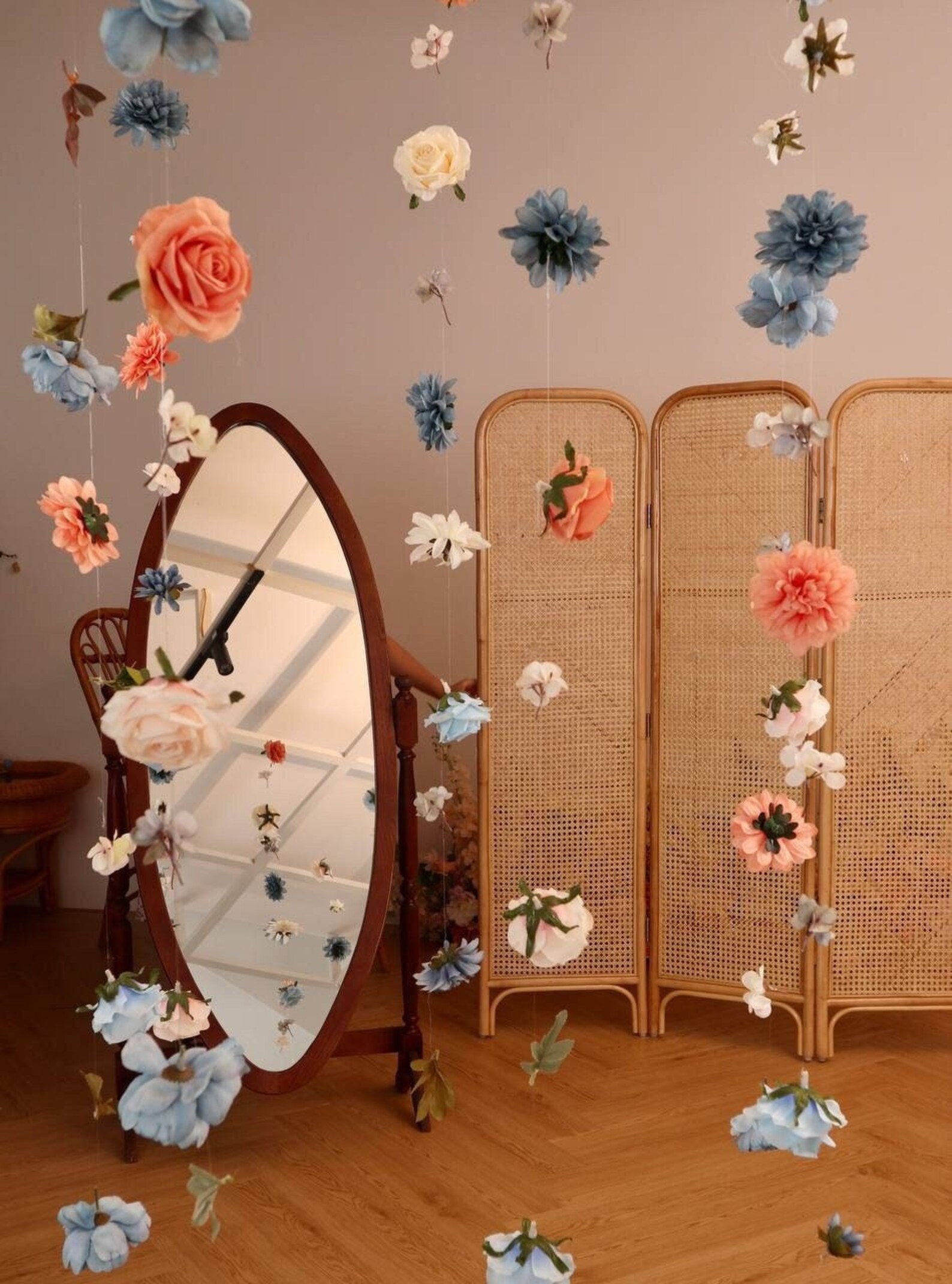 Hanging Flower Garland, Custom Hanging Flowers Kit, DIY Ceiling Flower ...