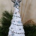 White Tabletop Christmas Tree. Victorian Antique Style. Glam Roaring 20 ...
