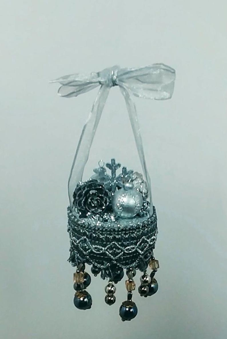 Silver Victorian Style Christmas Ornaments - Etsy