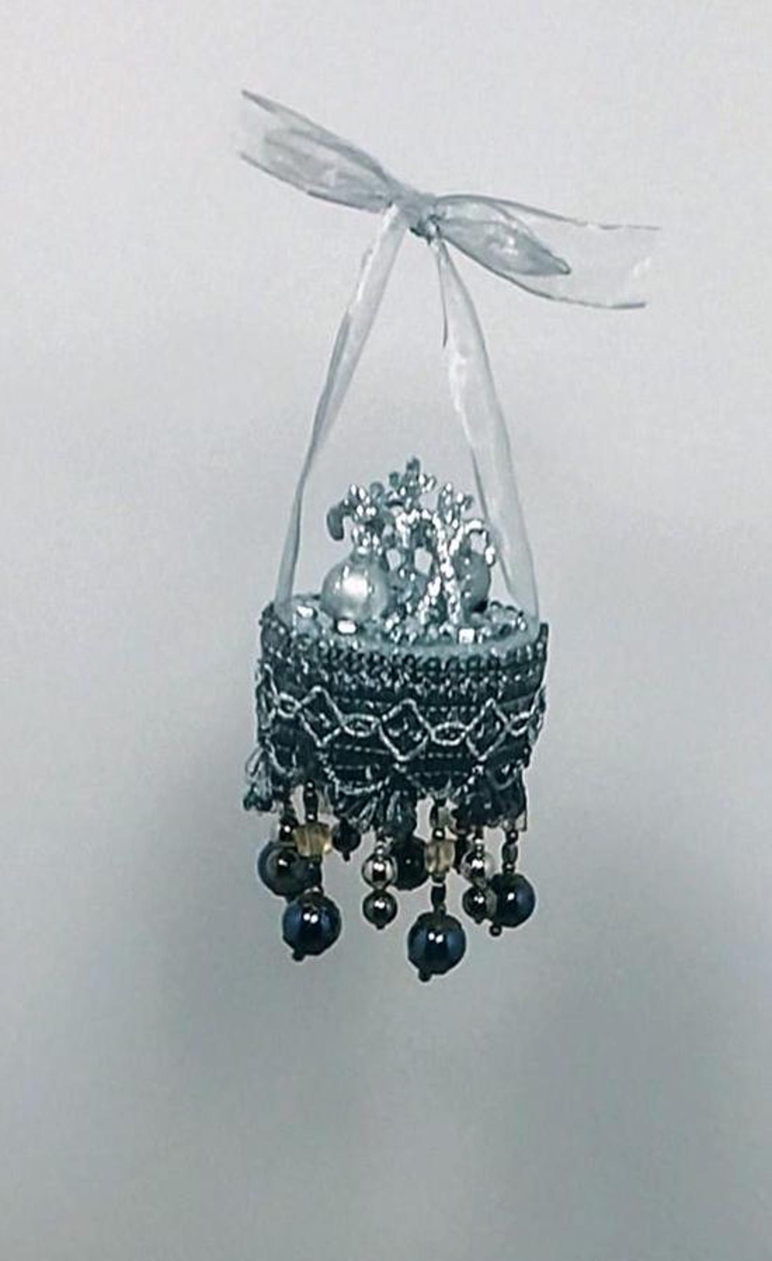 Silver Victorian Style Christmas Ornaments - Etsy