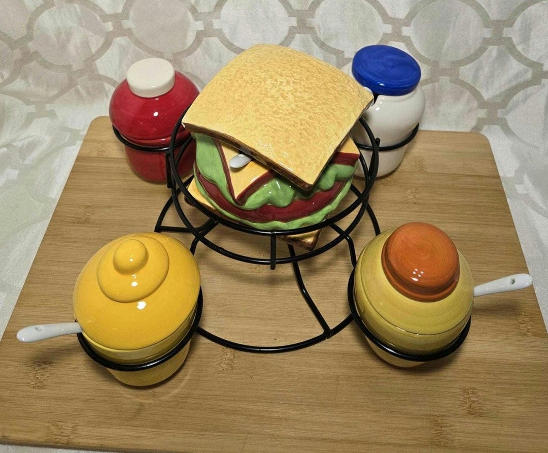 Vintage Condiment Set Picnic Sandwich. Pier 1 Import Rotating Sub ...