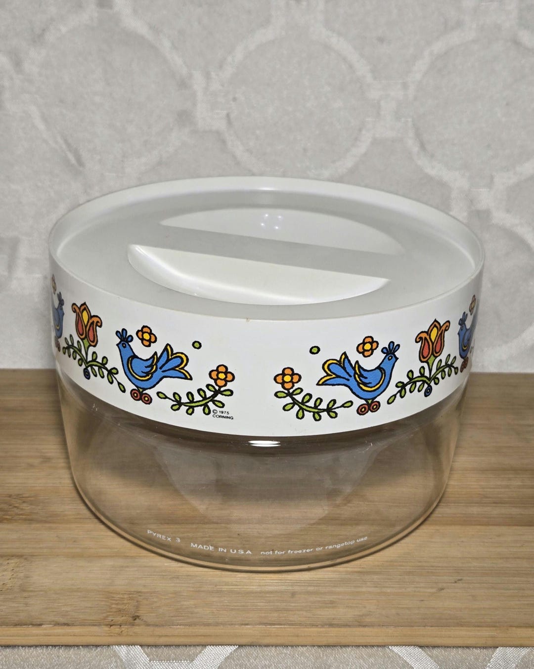 Vintage Pyrex Country Festival Glass Canister Jar. - Etsy
