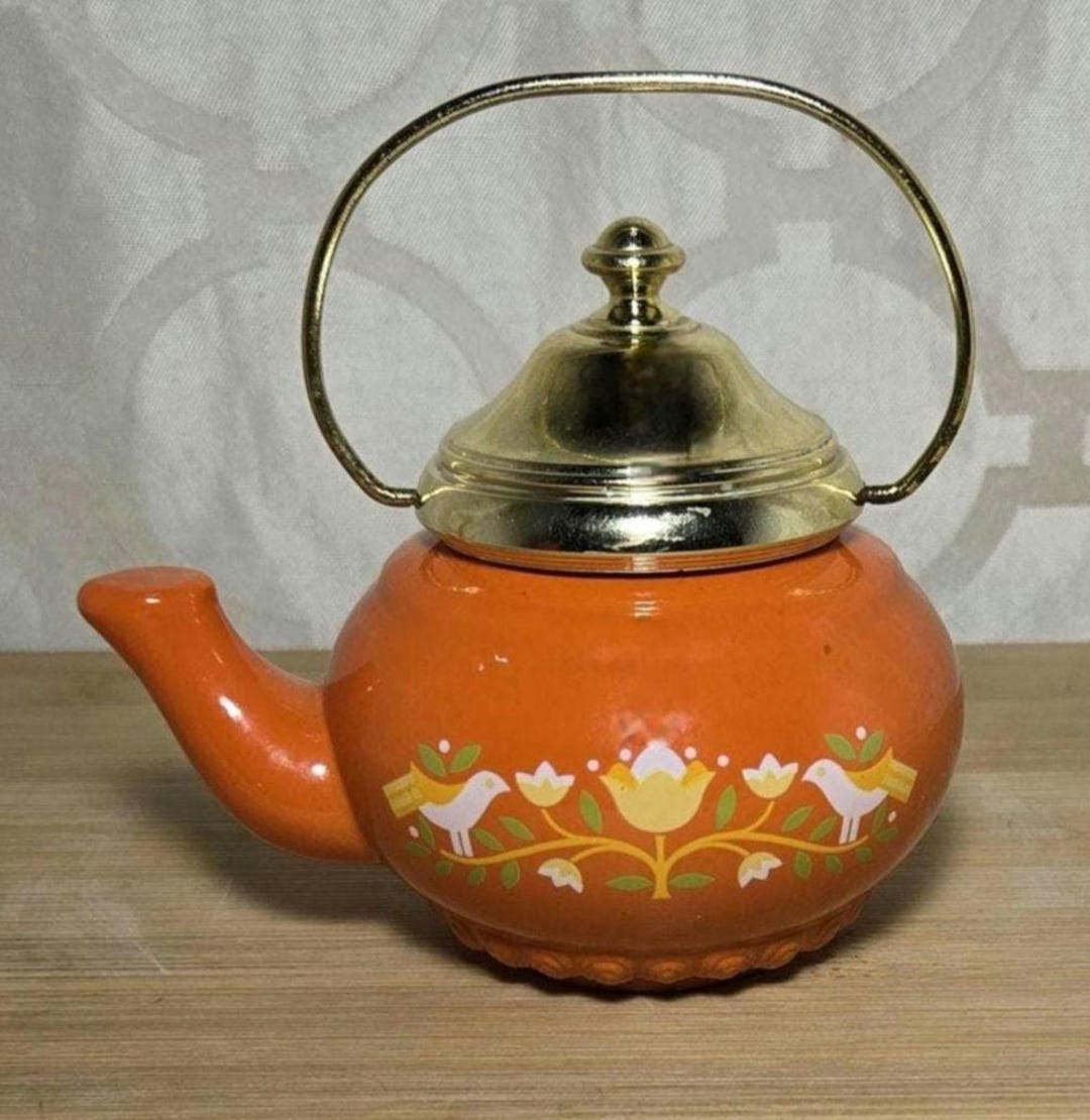 Vintage Avon Orange Teapot 5oz. Lemon Velvet Bath Foam Bottle. Vintage ...