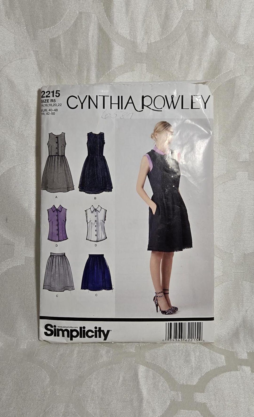 Simplicity Cynthia Rowley Dress Skirt Blouse 2215 Pattern Size R5 14-16 ...