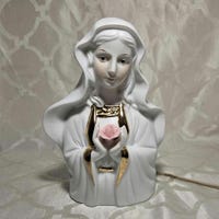 Blessed Mother Resin Wood Lamp,virgin Mary, Christian Art,christian ...