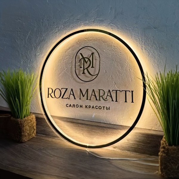 Acrylic Led Signs Business Logo - Etsy