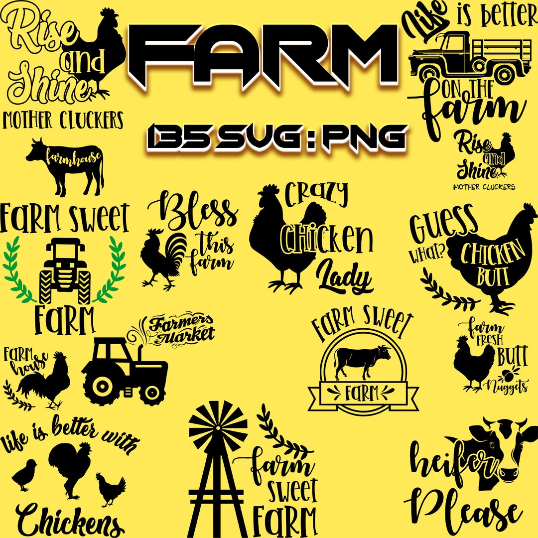 Watercolor Farm Clipart Bundle, Barn Clip Art Set, Cute Farm Animals ...