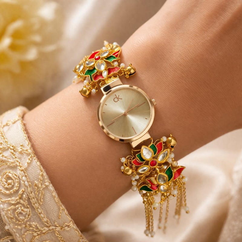 Kundan Wrist Watch - Etsy