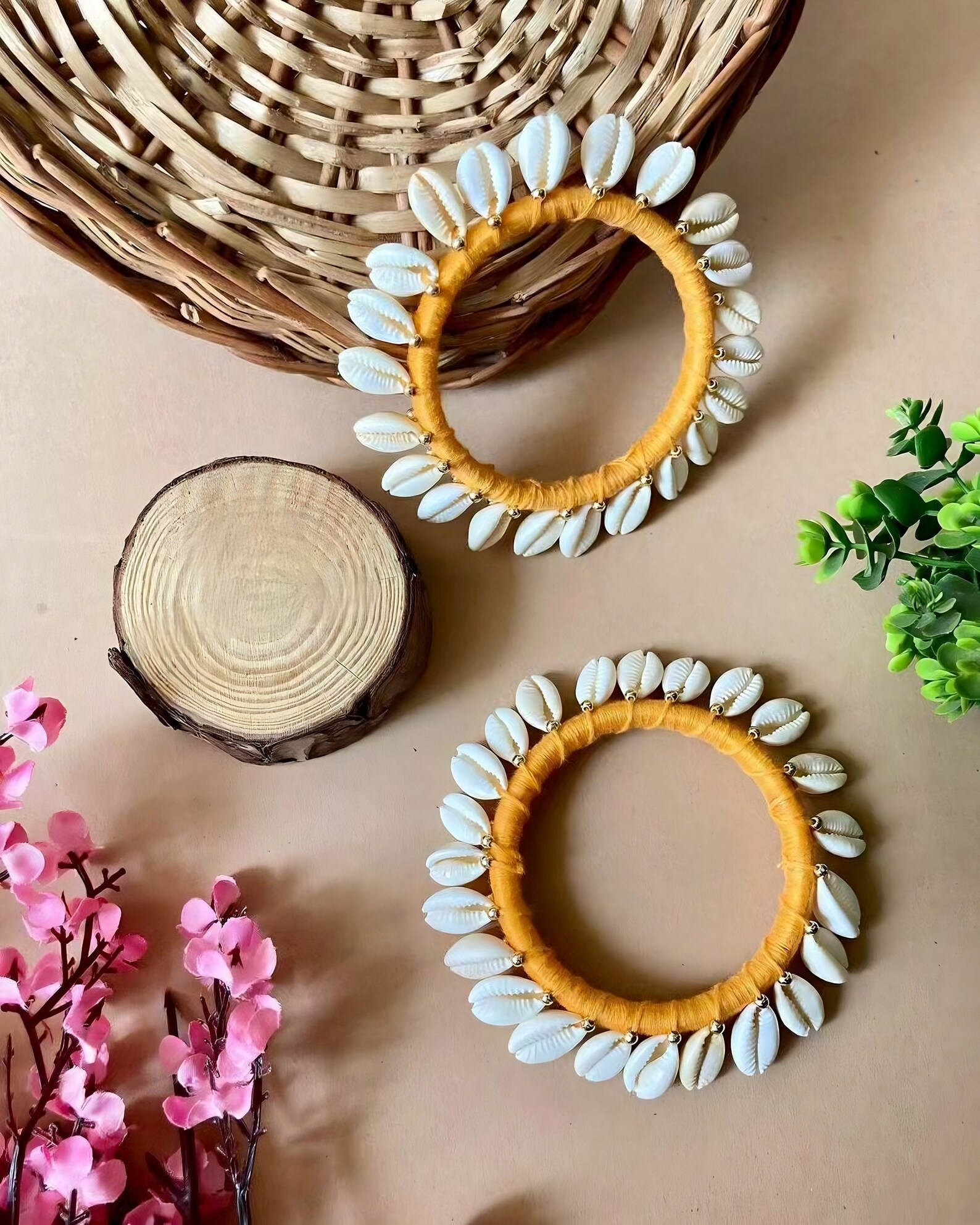 Seashell Bangles : Handcrafted Cowrie Shell Bangles for Timeless Style ...