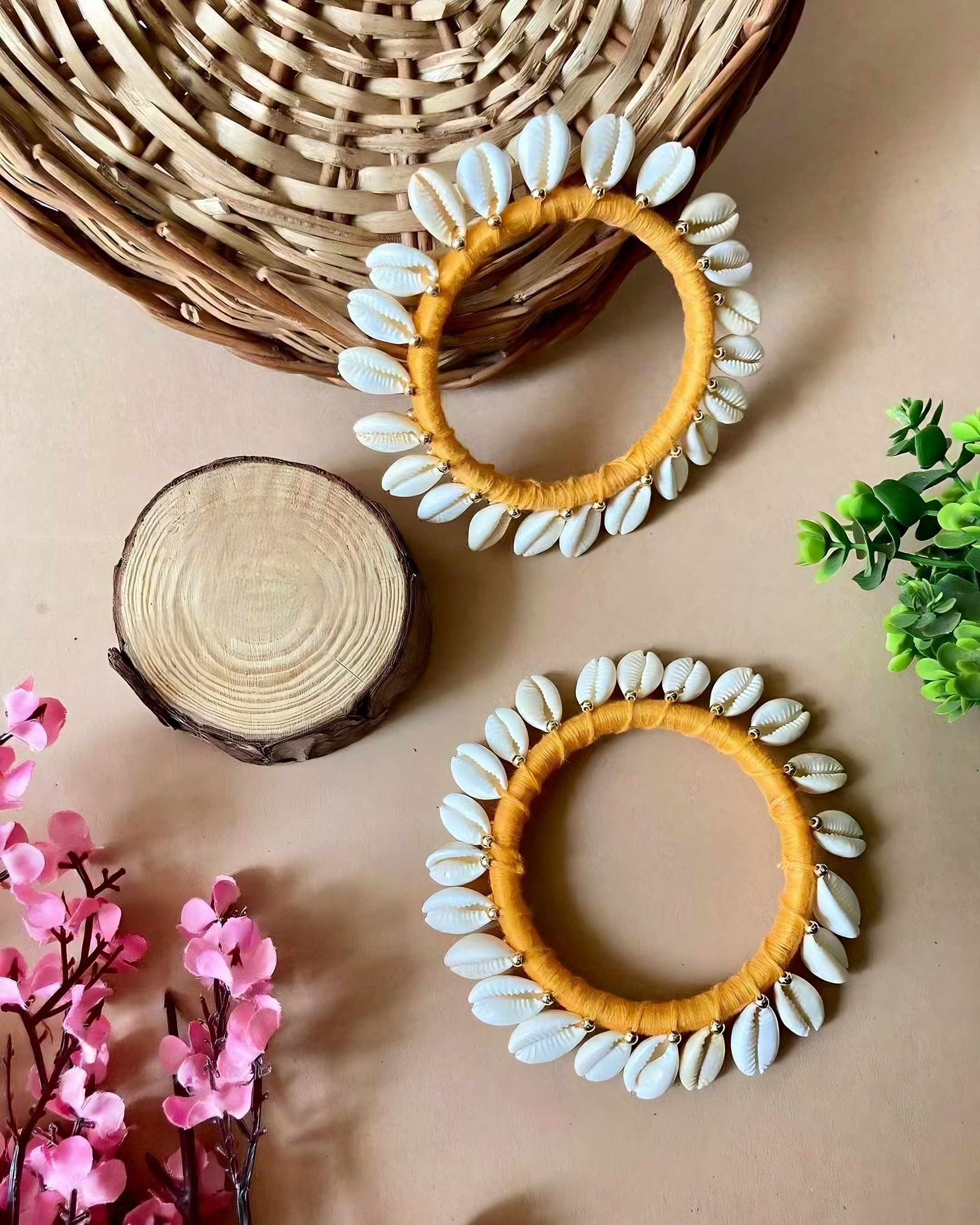 Seashell Bangles : Handcrafted Cowrie Shell Bangles for Timeless Style ...