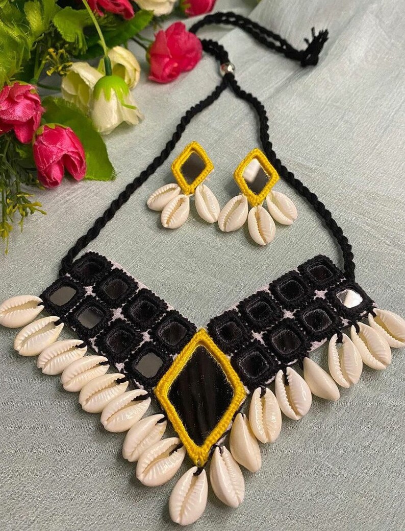 Mirro Necklace and Earrings Set - Customizable Rainbow Color. Festive ...