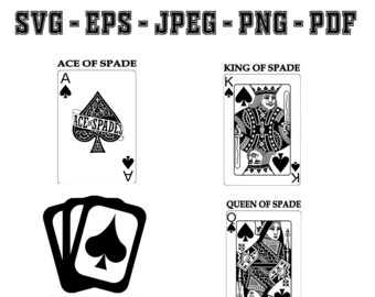 Playing Cards SVG Files Playing Cards Cut Files Poker Vector Files ...