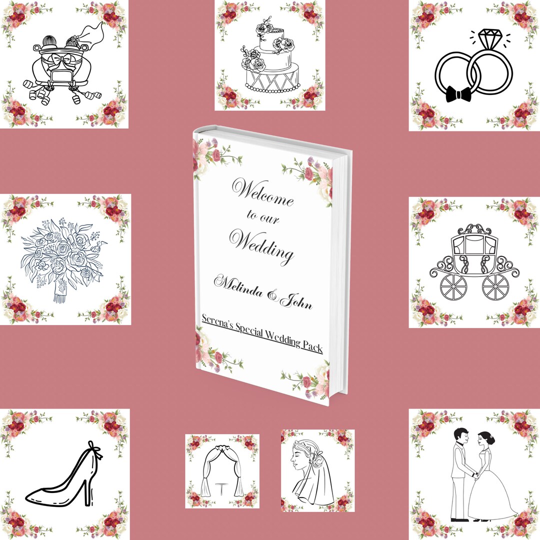 Kids Wedding Colouring Sheets Entertainment Reception Ceremony - Etsy