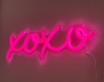 Xoxo Pink Neon Sign - Etsy