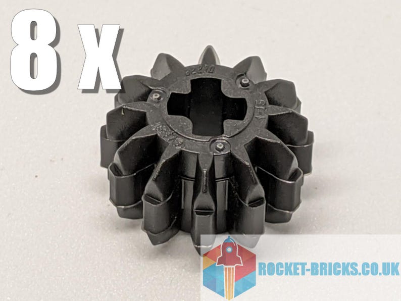 8x New LEGO 32270 Gear 12 Tooth Double Bevel in Black, 4177431 - Etsy