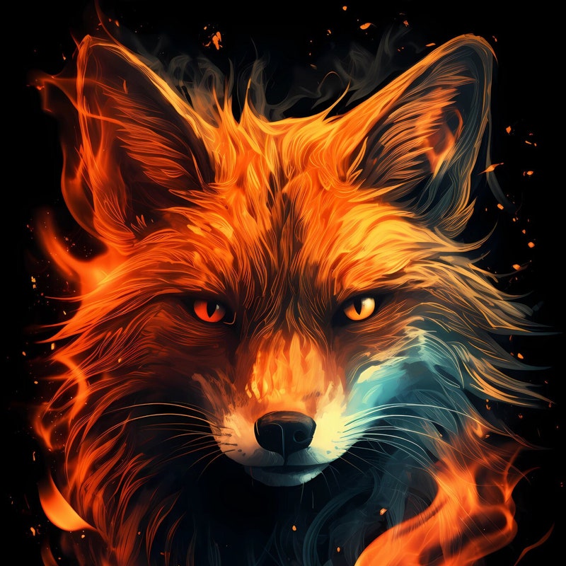 Fire Fox Art - Etsy