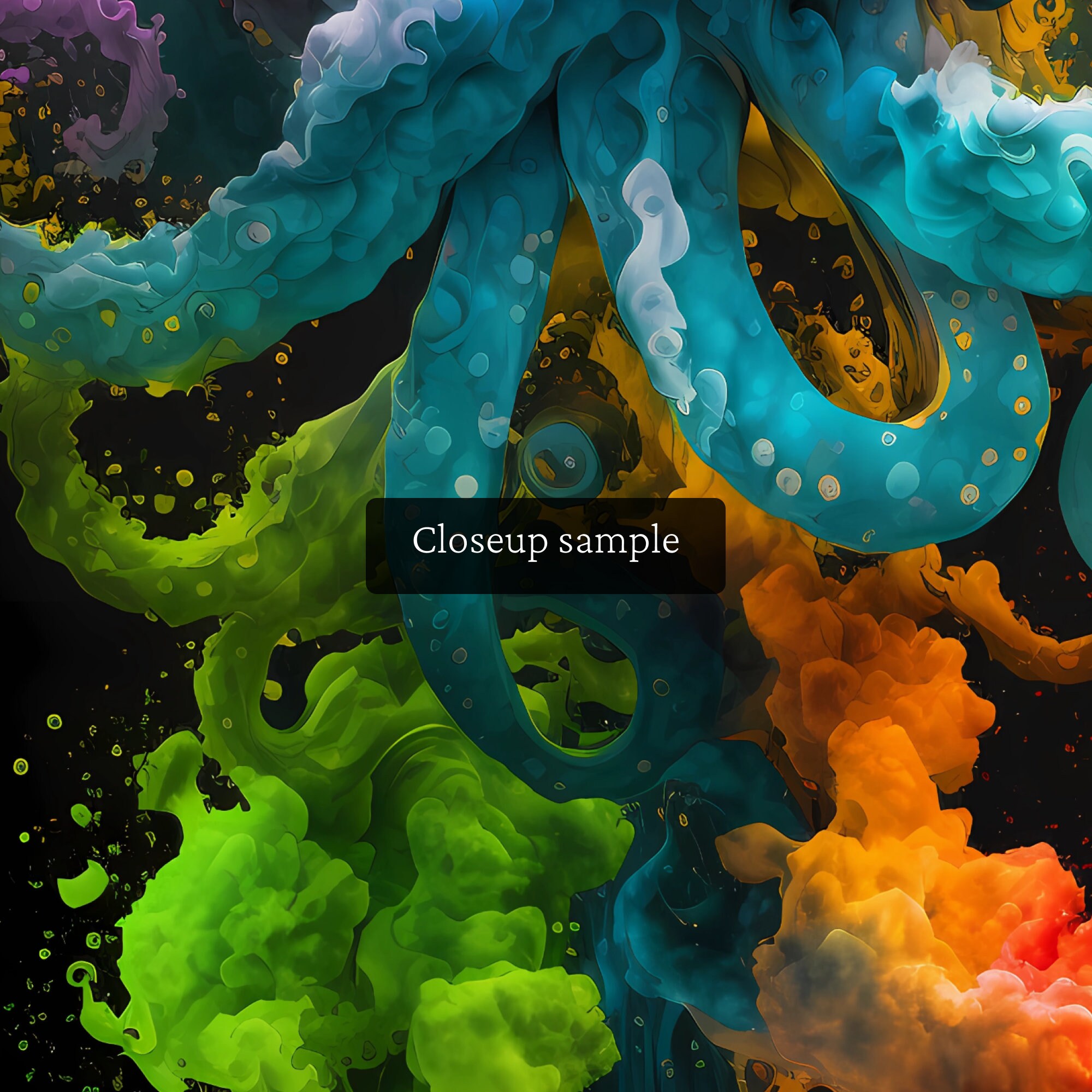 Colorful Octopus Portrait Poster. Sea Life Art. Modern Art Octopus ...