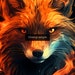 Gorgeous Fire Fox Portrait Poster. Fox of Fire. Modern Art Animal Print ...