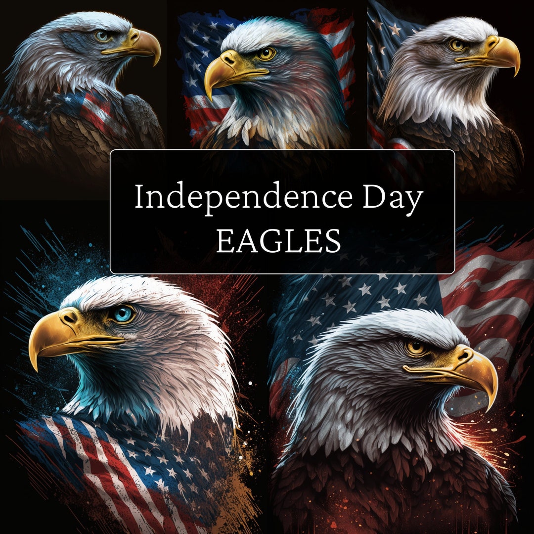 US Eagle Independance Day Pack. July 4th Eagles Posters. Eagle With US ...